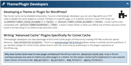 Comet Cache™ | An advanced WordPress cache plugin inspired by simplicity.